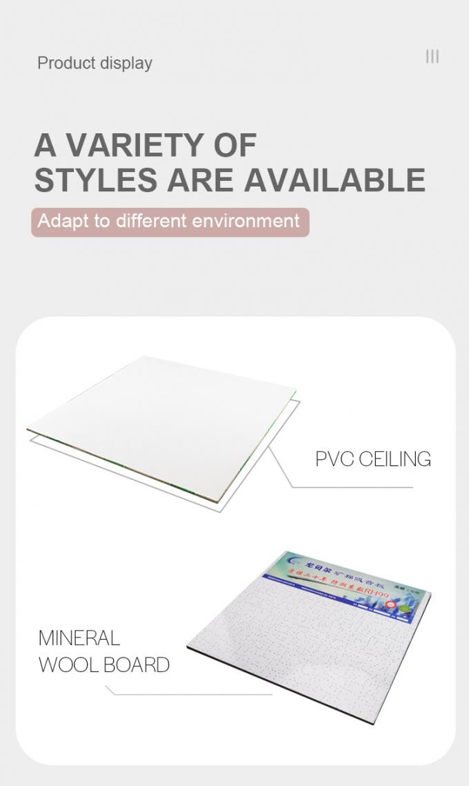 Water Resistant PVC Laminated Gypsum Ceiling Board Square Edge OEM ODM