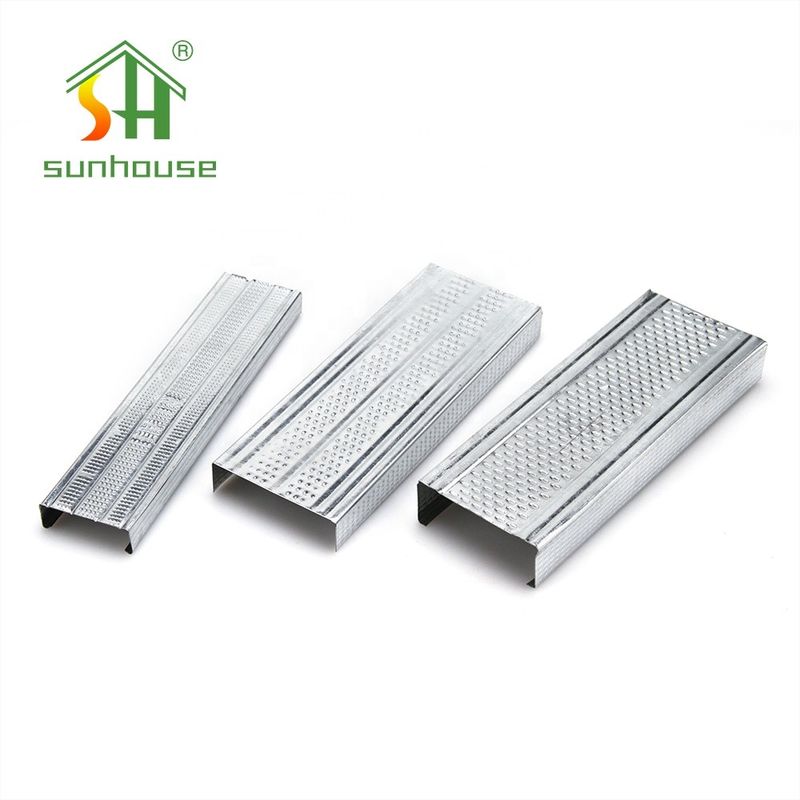 Double Furring Partition Wall System Channel Aluminum Alloy Material