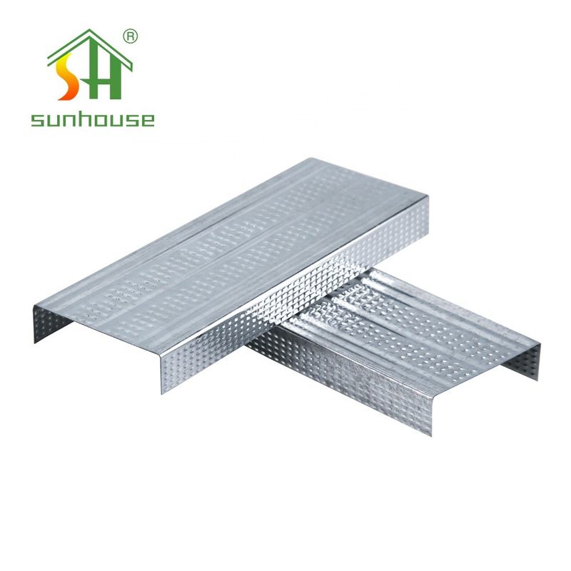 Aluminum Alloy Partition Wall System Zinc Coated Gypsum Board Track