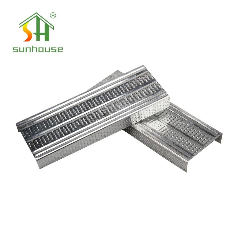 Aluminum Alloy Partition Wall System Zinc Coated Gypsum Board Track