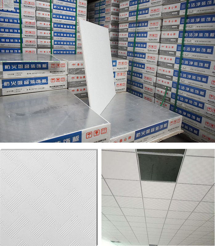 600x600mm PVC Gypsum Ceiling , False Ceiling Plasterboard For Interior ...