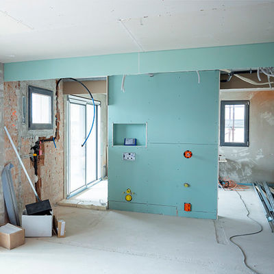 9mm Green Backed Water Resistant Plasterboard For Drywall Partition