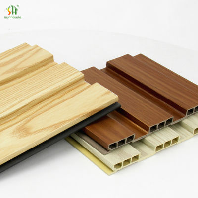 Impact Resistance Wpc Fluted Wall Panel Scratch Resistance Triple-Hole ...